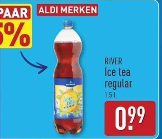 River Ice Tea Regular Aanbieding bij ALDI - FolderFeest.nl