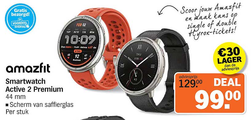 Smartwatch Active 2 Premium Aanbieding bij Albert Heijn - FolderFeest.nl