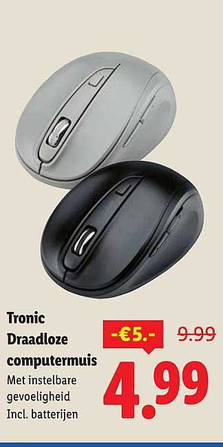 Tronic Draadloze Computermuis Aanbieding bij Lidl - FolderFeest.nl