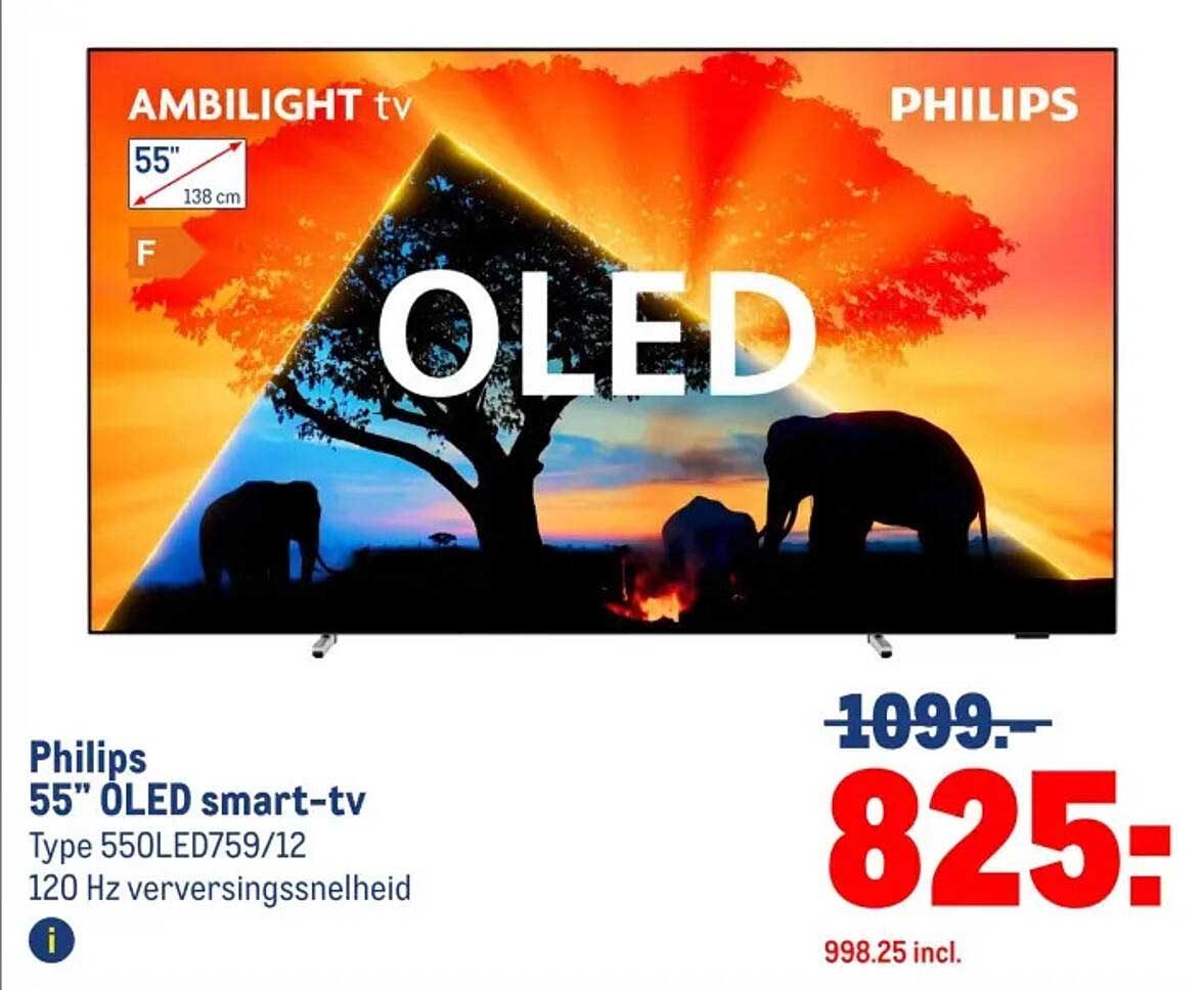 Philips 55" Oled Smart-Tv aanbieding bij Makro