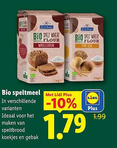 Bio Speltmeel Met Lidl Plus -10% Aanbieding bij Lidl - FolderFeest.nl