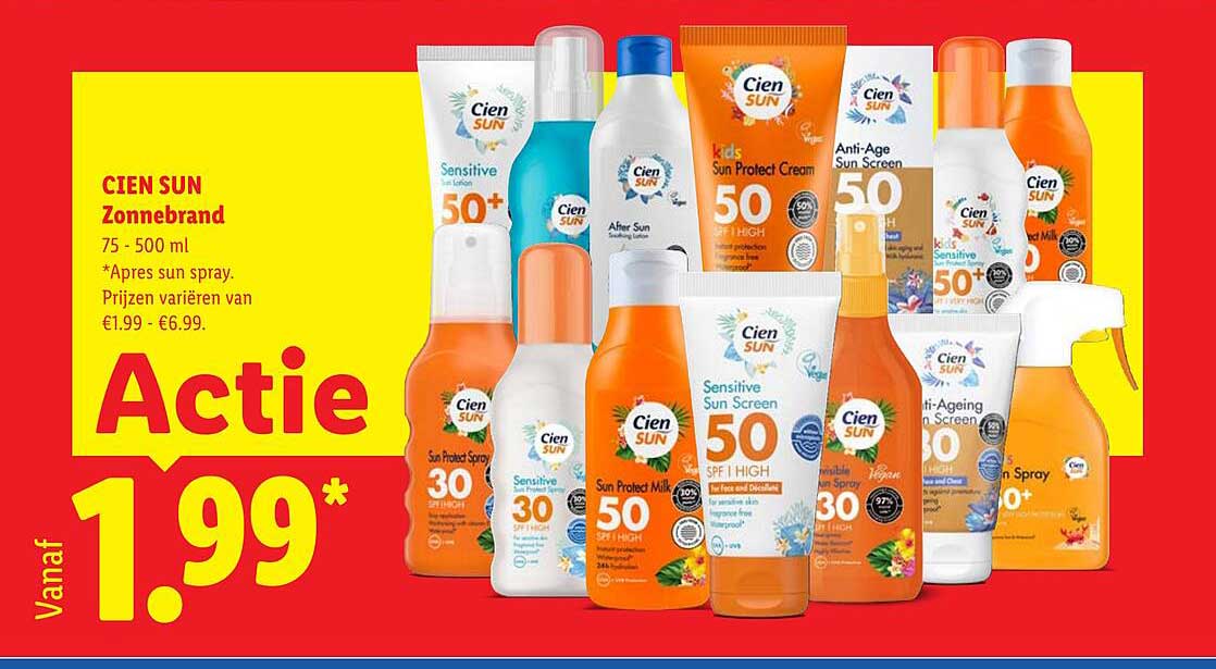 Cien Sun Zonnebrand Aanbieding bij Lidl - FolderFeest.nl