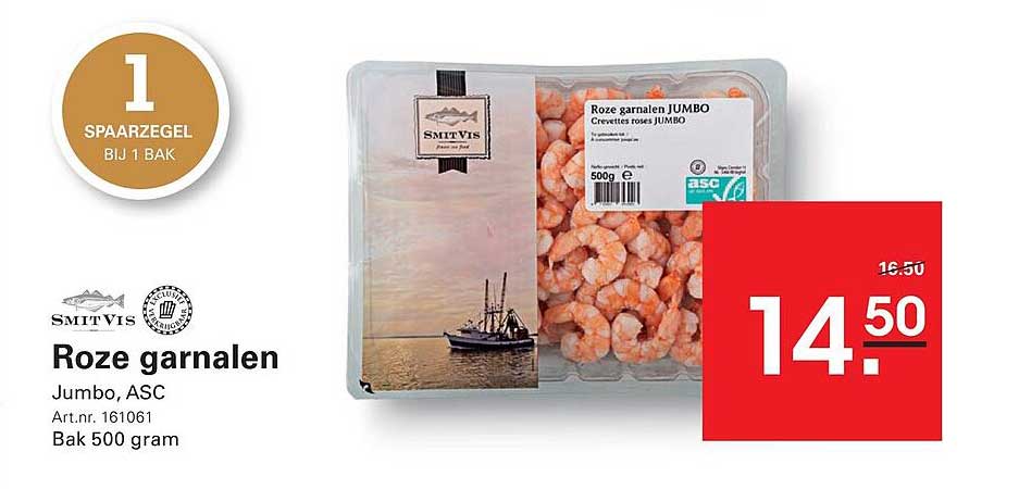 Roze Garnalen Jumbo, Asc 1 Spaarzegel Bij 1 Bak Aanbieding bij Sligro ...