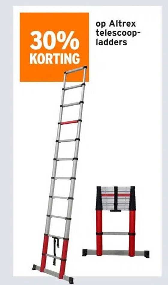 30% Korting Op Altrex Telescoopladders aanbieding bij GAMMA