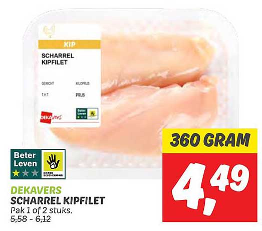 Dekavers Scharrel Kipfilet Aanbieding bij Dekamarkt - FolderFeest.nl