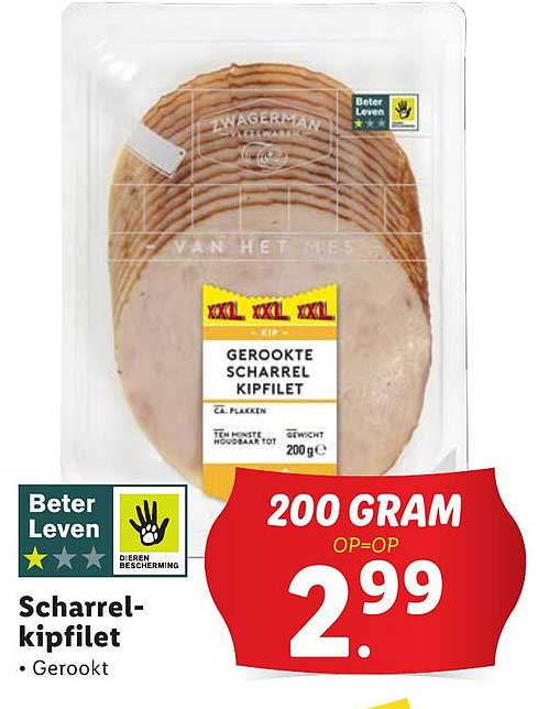 Gerookte Scharrel Kipfilet aanbieding bij Lidl