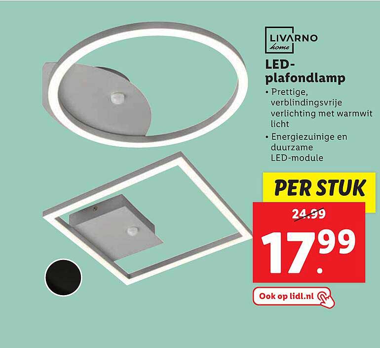 Livarno Home Led-Plafondlamp Aanbieding bij Lidl - FolderFeest.nl