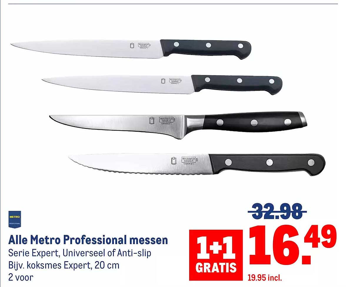 Alle Metro Professional Messen aanbieding bij Makro