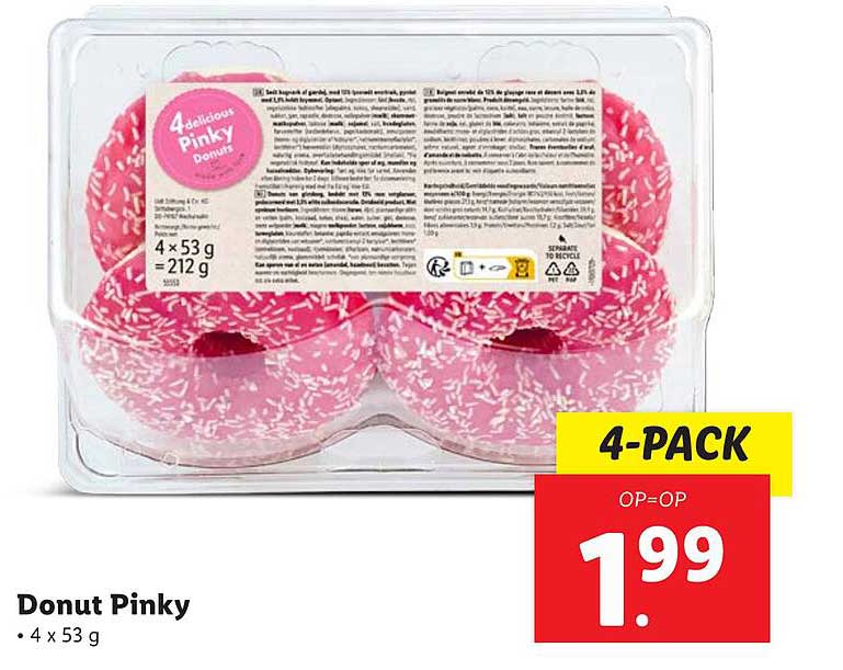 Donut Pinky aanbieding bij Lidl