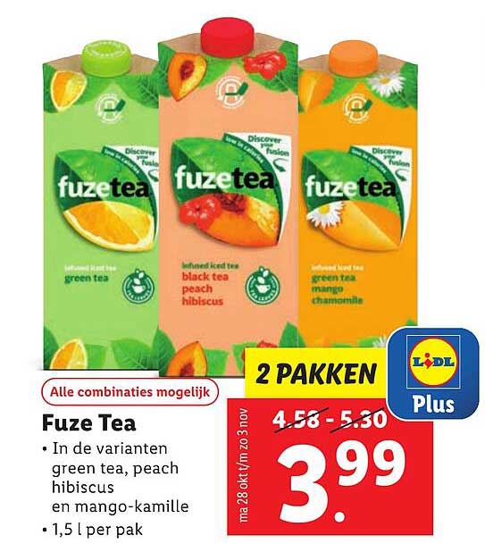 Fuze Tea aanbieding bij Lidl