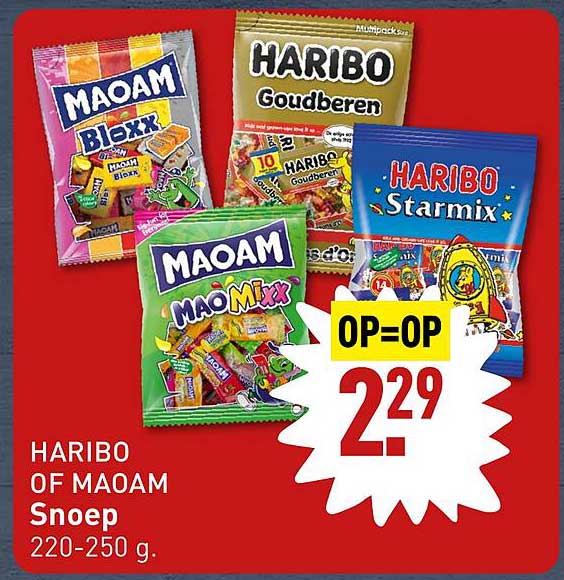 Haribo Of Maoam Snoep aanbieding bij ALDI