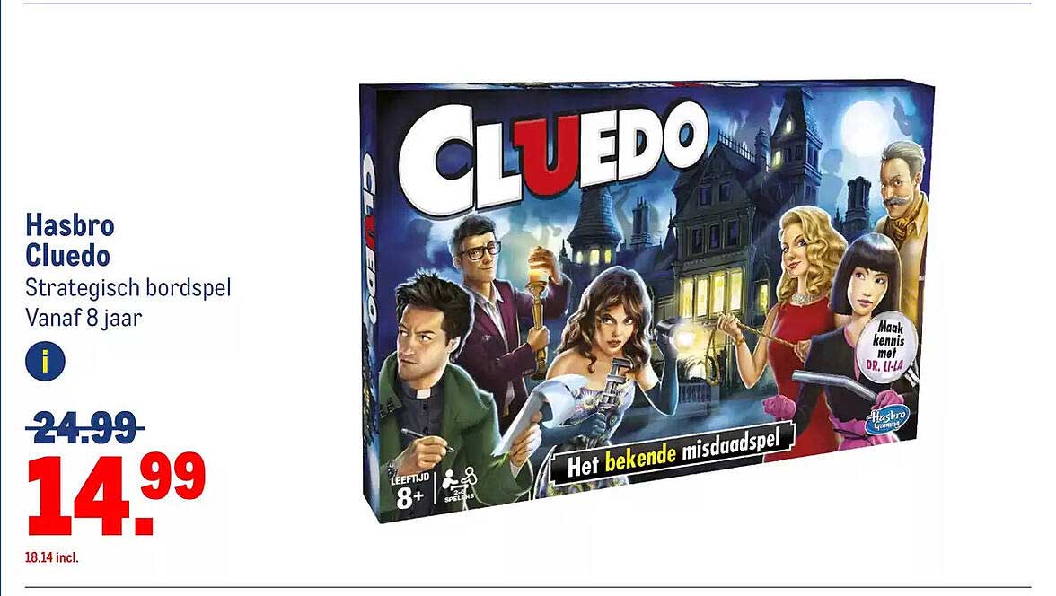 Hasbro Cluedo Aanbieding bij Makro - FolderFeest.nl