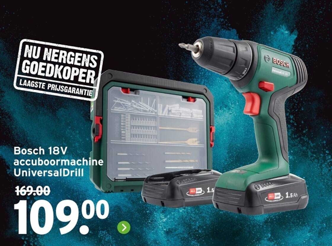 Bosch 18V Accuboormachine Universaldrill aanbieding bij GAMMA
