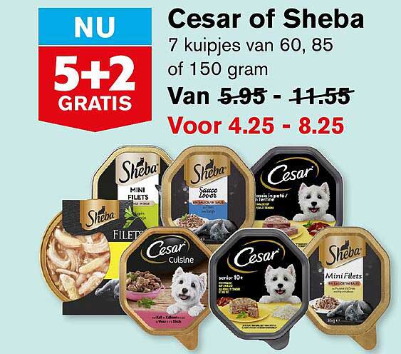Cesar Of Sheba aanbieding bij Hoogvliet