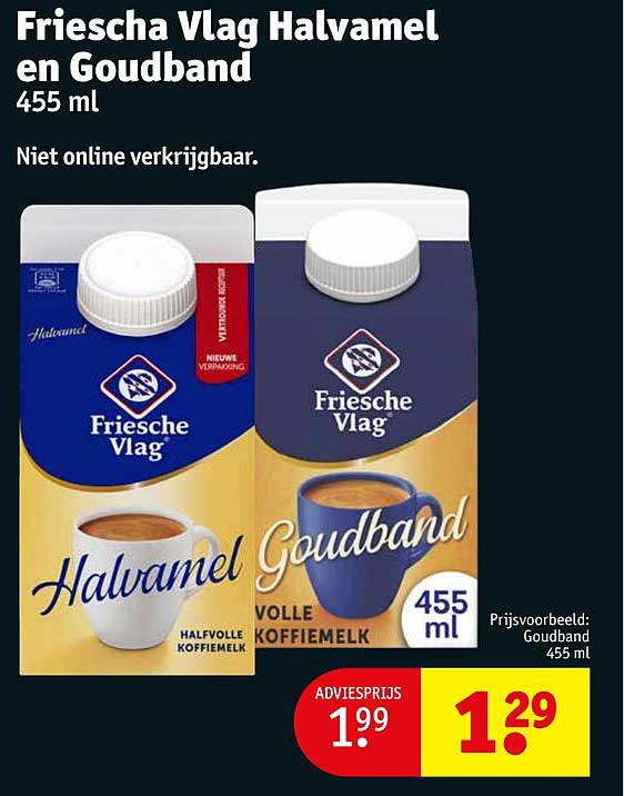 Friesche Vlag Halvamel En Goudband aanbieding bij Kruidvat