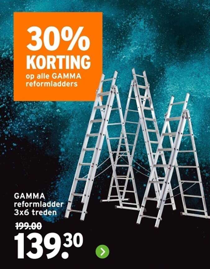Gamma Reformladder 3X6 Treden Aanbieding bij GAMMA - FolderFeest.nl