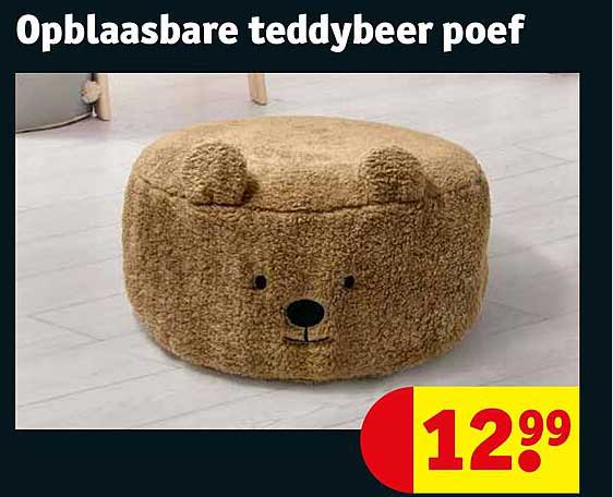 Opblaasbare Teddybeer Poef aanbieding bij Kruidvat