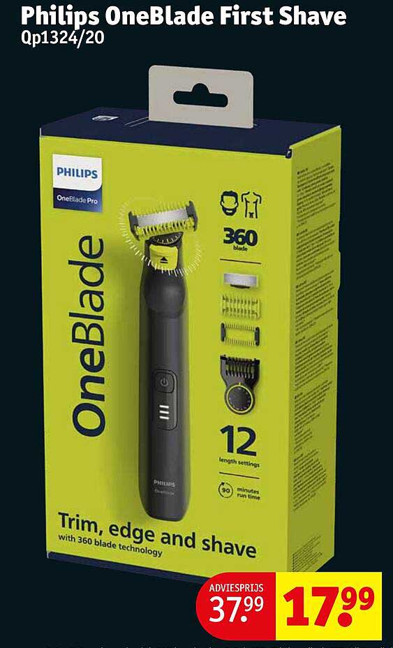 Philips Oneblade First Shave aanbieding bij Kruidvat
