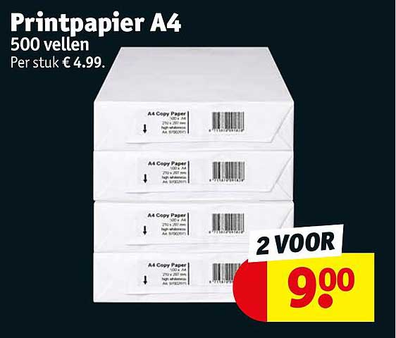 Printpapier A4 Aanbieding bij Kruidvat - FolderFeest.nl