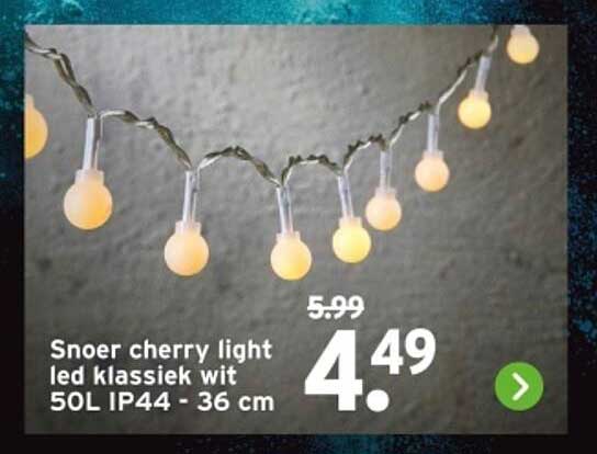 Snoer Cherry Light Led Klassiek Wit aanbieding bij GAMMA