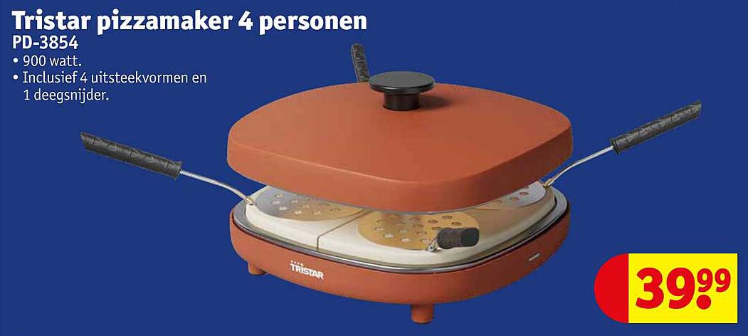 Tristar Pizzamaker 4 Personen Aanbieding bij Kruidvat - FolderFeest.nl
