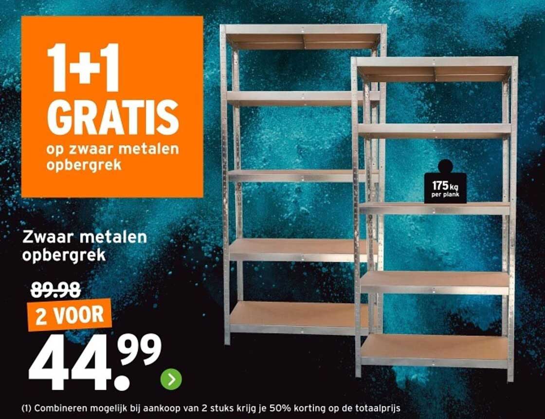 Zwaar Metalen Opbergrek aanbieding bij GAMMA