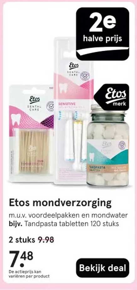 Etos Mondverzorging Aanbieding bij Etos - FolderFeest.nl