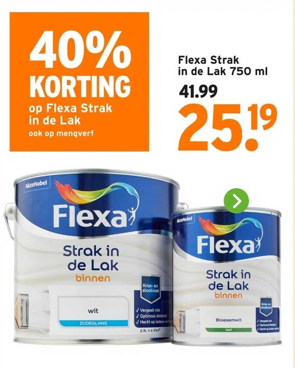 Flexa Strak In De Lak 750 Ml Aanbieding bij GAMMA - FolderFeest.nl
