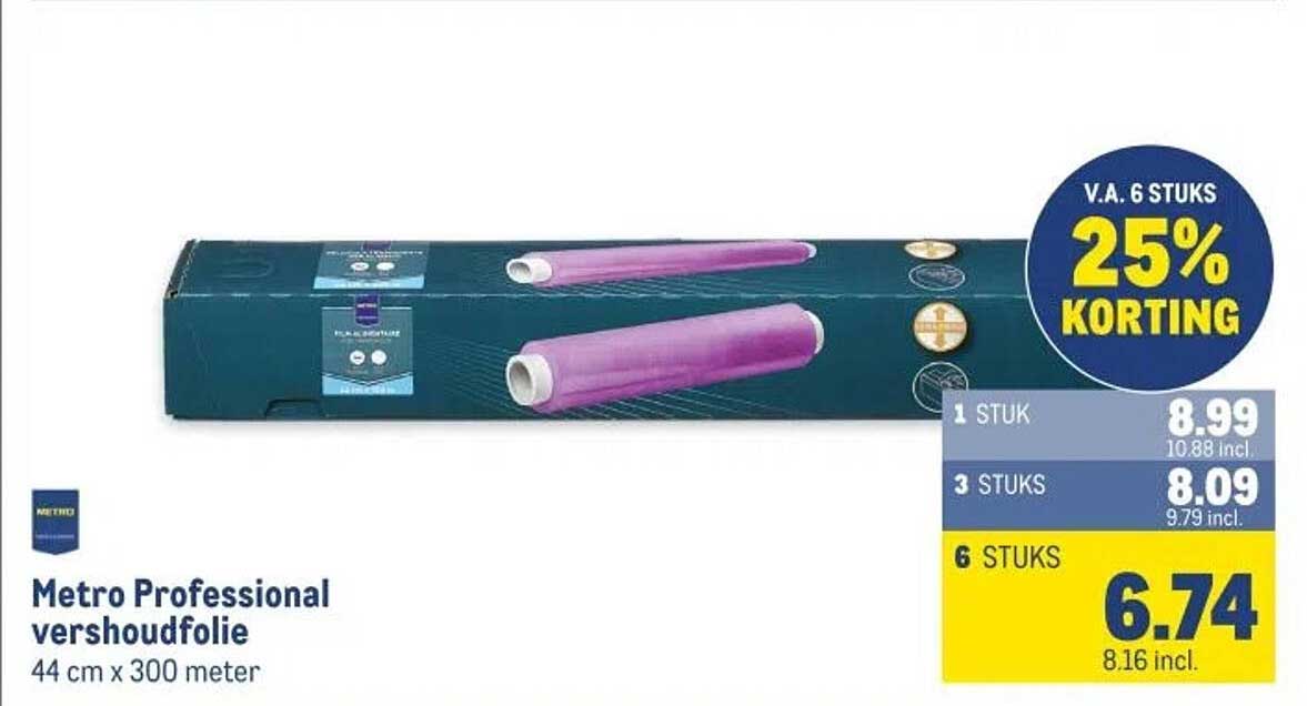 Metro Professional Vershoudfolie Aanbieding bij Makro - FolderFeest.nl