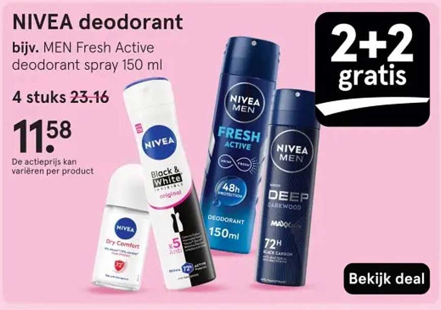 Nivea Deodorant Aanbieding bij Etos - FolderFeest.nl