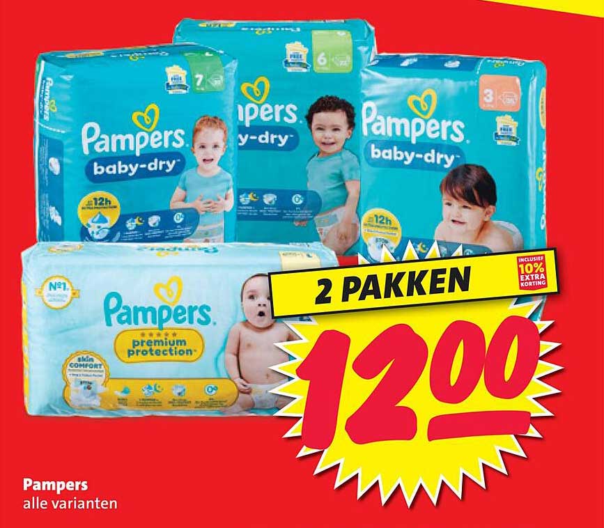 Pampers Alle Varianten Aanbieding bij Boni - FolderFeest.nl