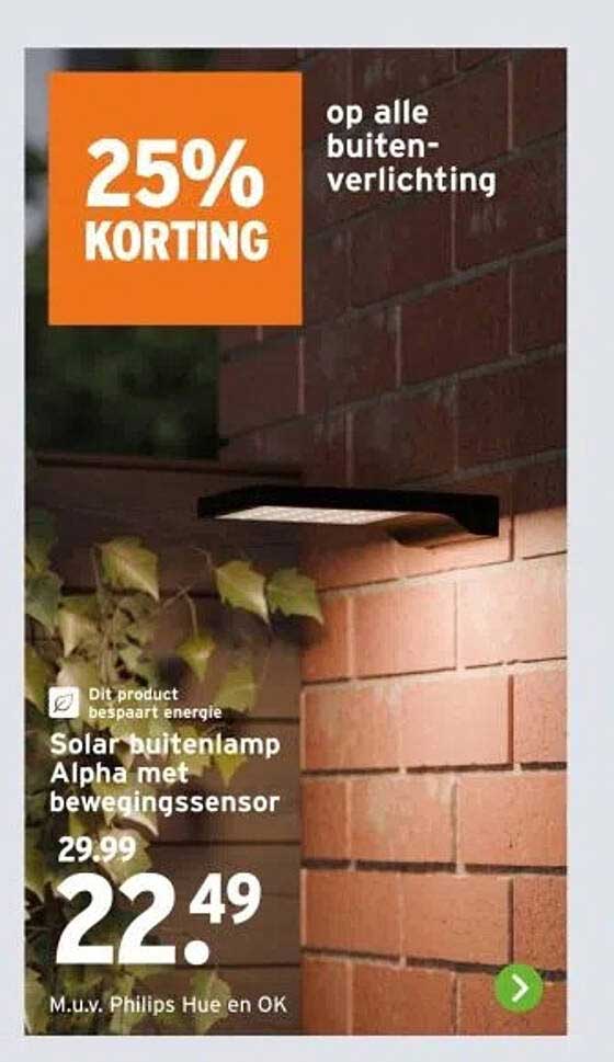 Solar Buitenlamp Alpha Met Bewegingssensor Aanbieding bij GAMMA ...