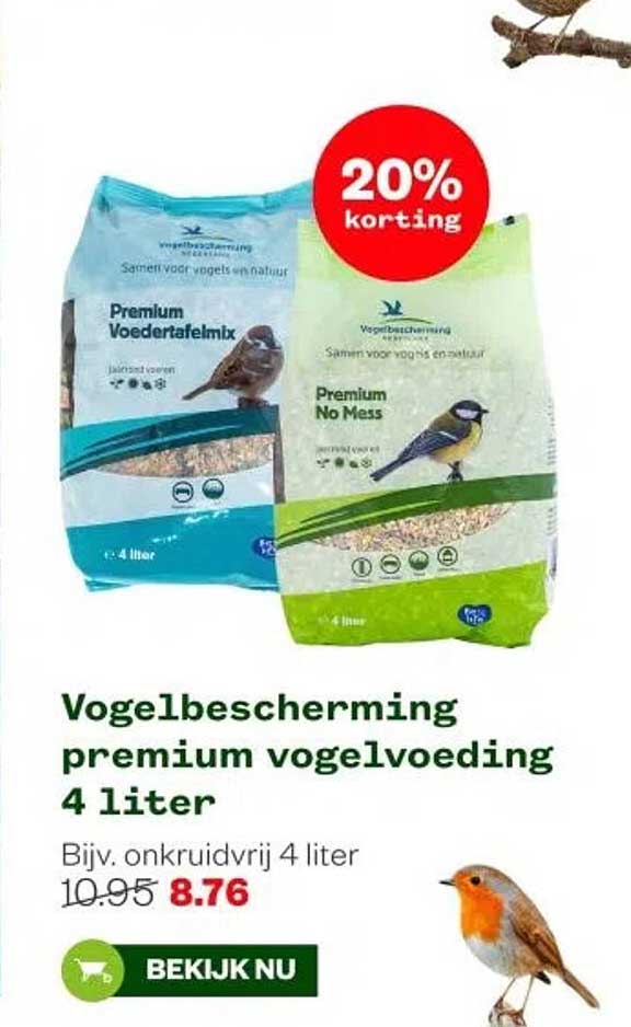 Vogelbescherming Premium Vogelvoeding 4 Liter Aanbieding bij Welkoop ...