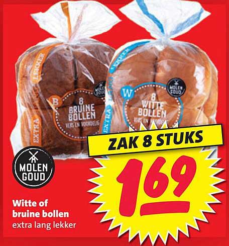 Witte Of Bruine Bollen Extra Lang Lekker Aanbieding bij Boni ...