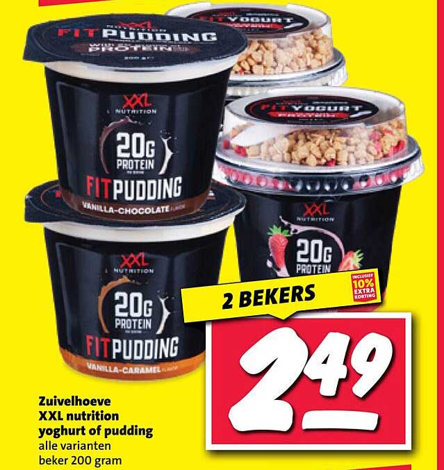 Zuivelhoeve Xxl Nutrition Yoghurt Of Pudding Alle Varianten Beker 200 ...