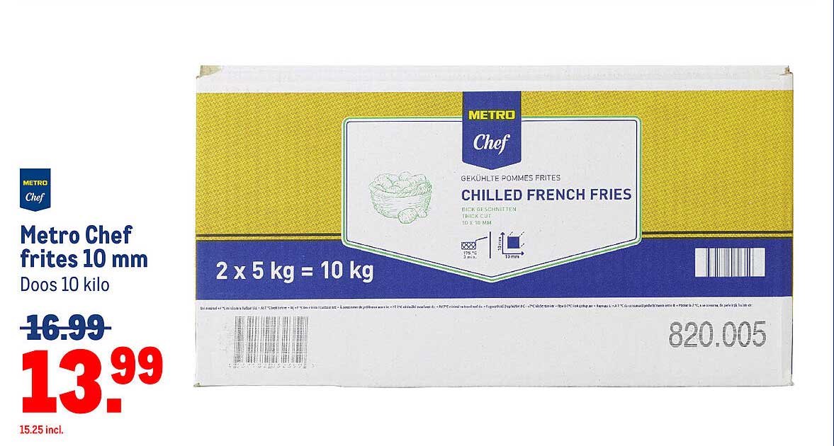 Metro Chef Frites 10 Mm aanbieding bij Makro