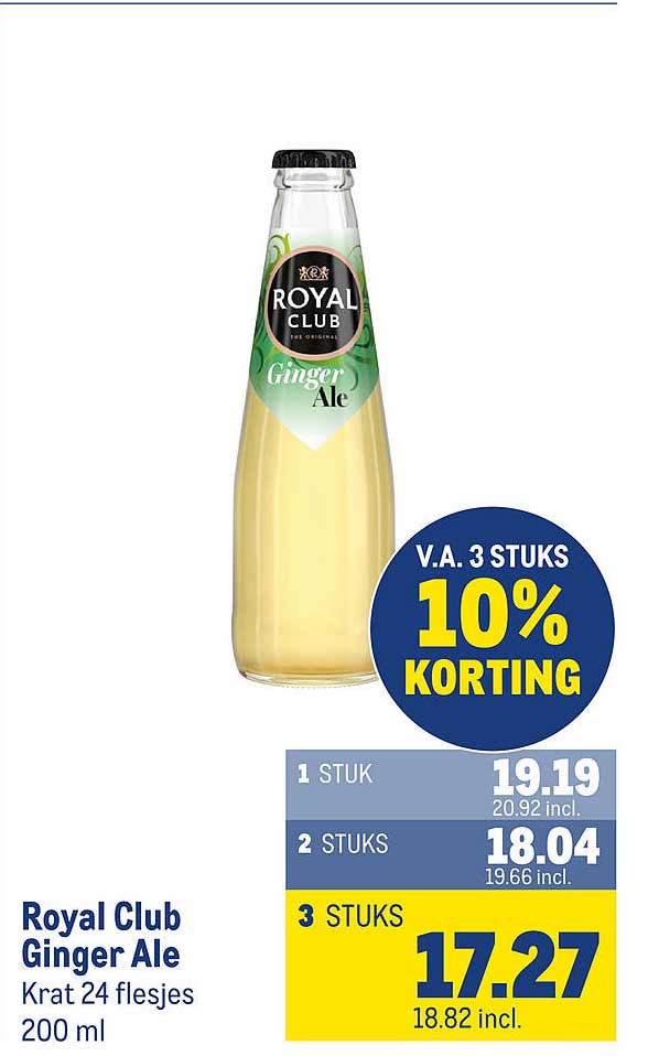 Royal Club Ginger Ale aanbieding bij Makro