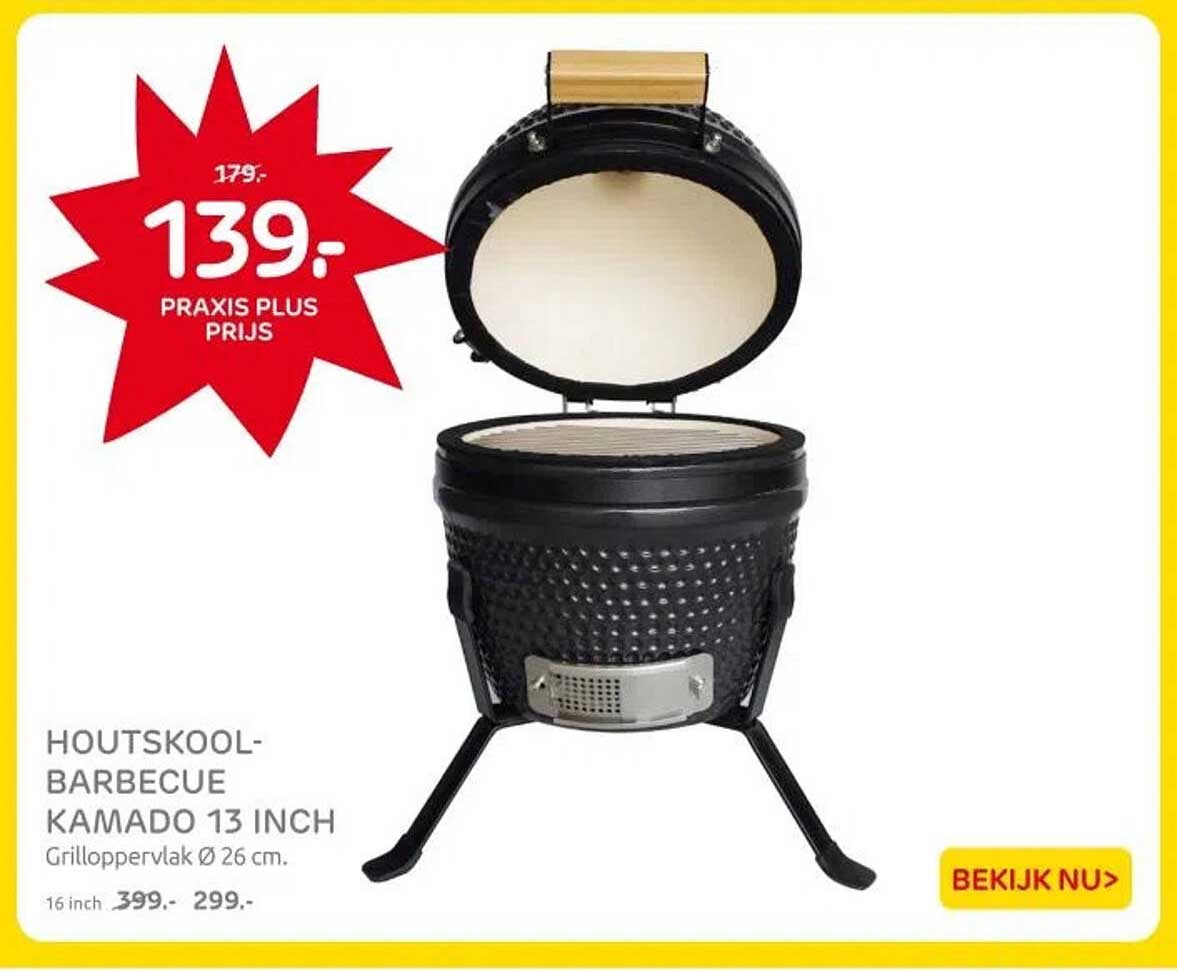 Houtskool-Barbecue Kamado 13 Inch Aanbieding bij Praxis - FolderFeest.nl