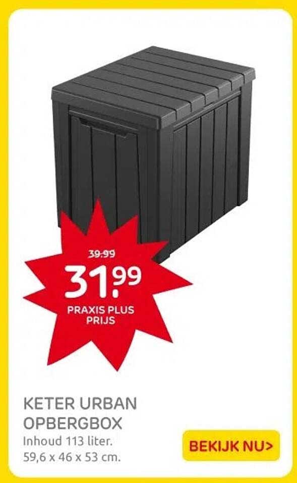 Keter Urban Opbergbox Aanbieding bij Praxis - FolderFeest.nl