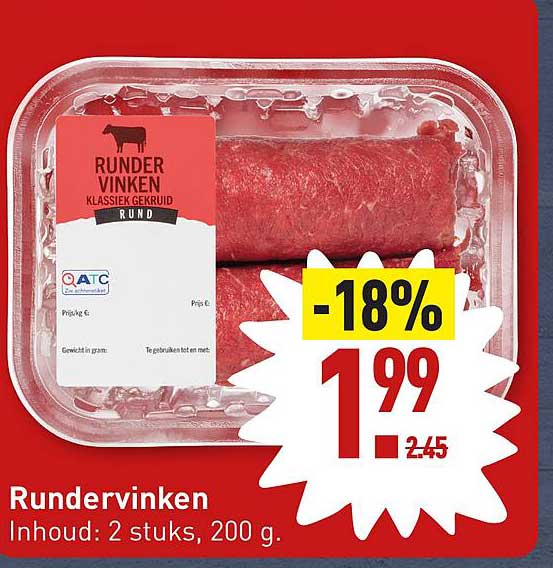 Rundervinken aanbieding bij ALDI