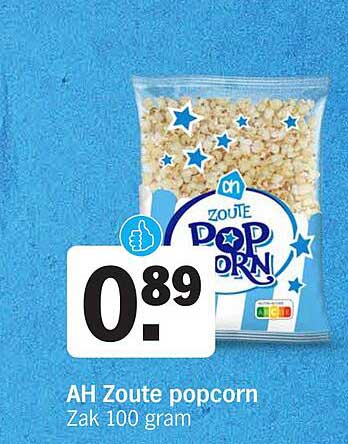 Ah Zoute Popcorn aanbieding bij Albert Heijn