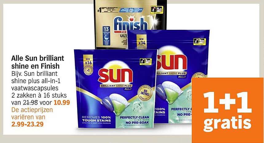 Alle Sun Brilliant Shine En Finish Aanbieding bij Albert Heijn ...
