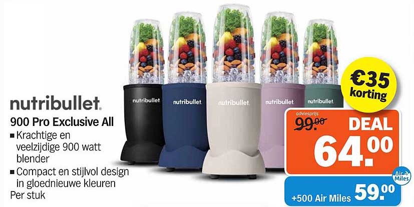 Nutribullet 900 Pro Exclusive All aanbieding bij Albert Heijn