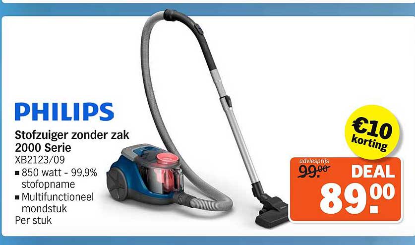 Philips Stofzuiger Zonder Zak 2000 Serie Xb2123/09 aanbieding bij ...