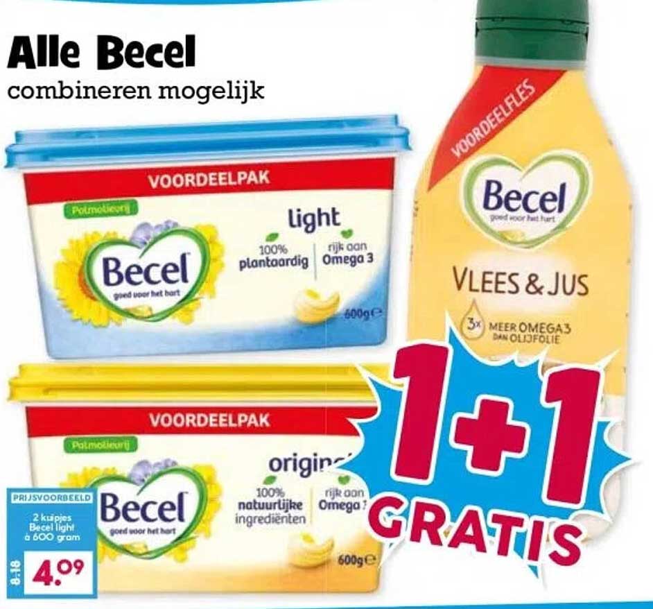 Alle Becel 1+1 Gratis Aanbieding bij Boon's Markt - FolderFeest.nl