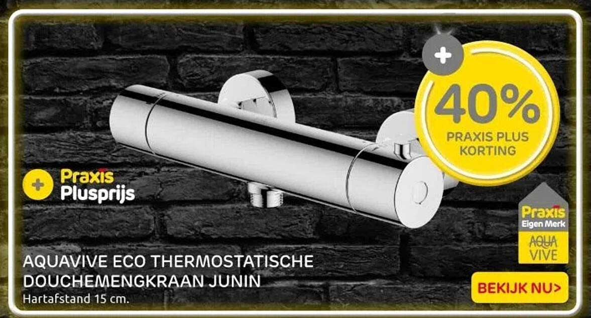 Aquavive Eco Thermostatische Douchemengkraan Junin Aanbieding bij ...