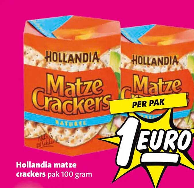 Hollandia Matze Crackers Pak 100 Gram Aanbieding bij Nettorama ...