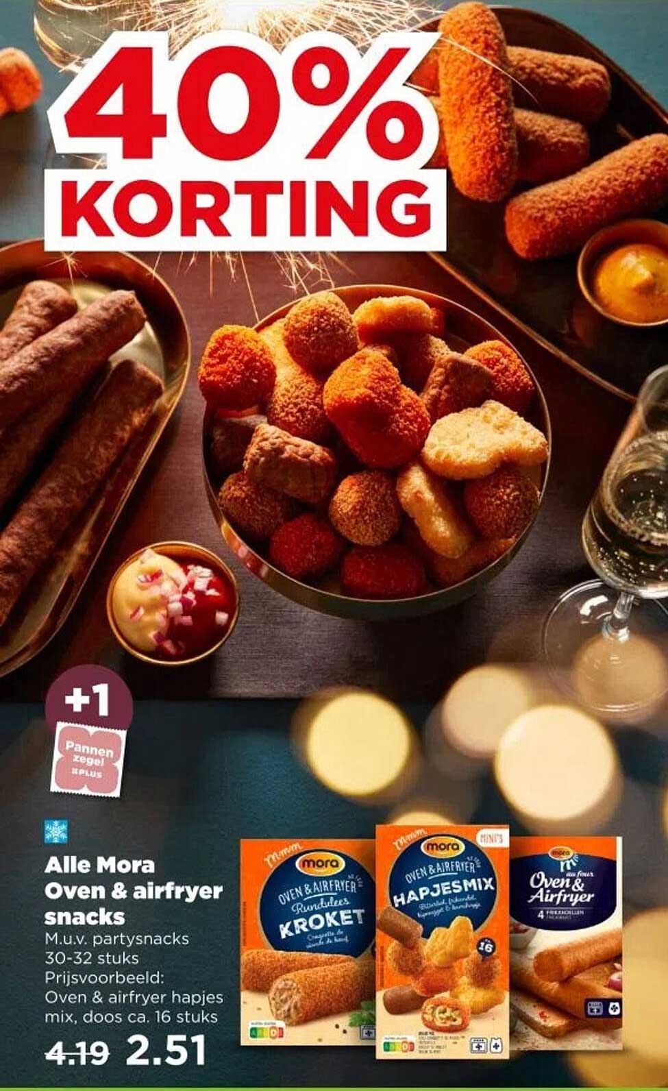Alle Mora Oven & Airfryer Snacks Aanbieding bij PLUS - FolderFeest.nl