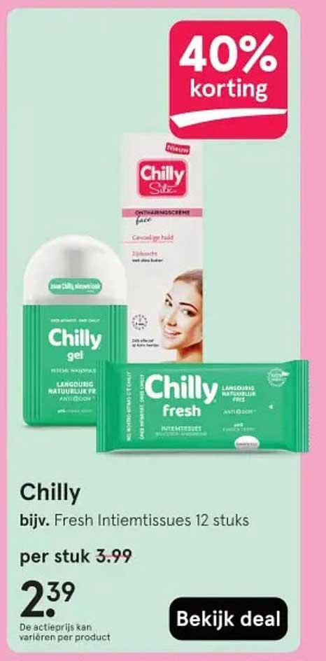 Chilly Aanbieding bij Etos - FolderFeest.nl