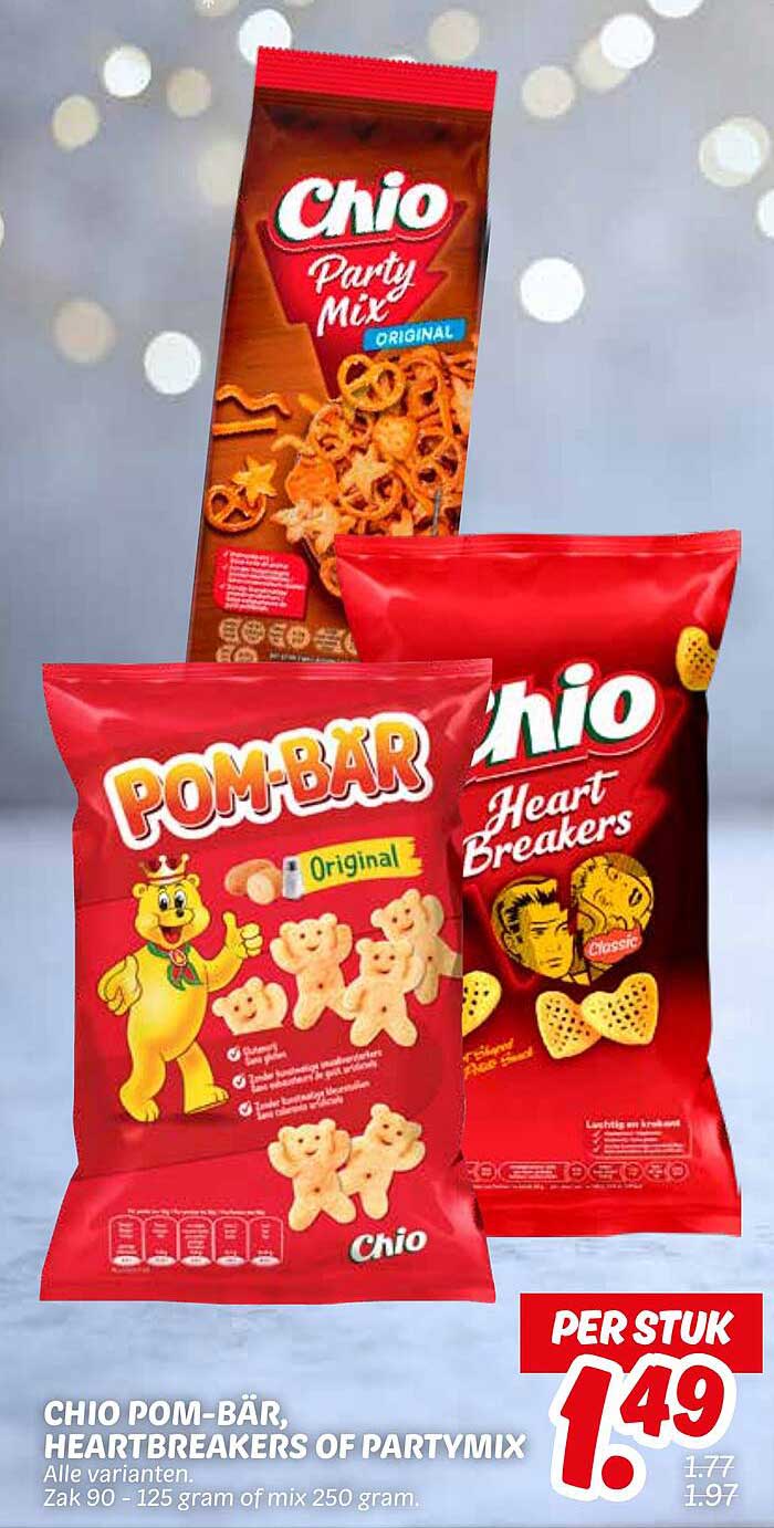 Chio Oven Chips, Pom-Bär, Heartbreakers Of Popcorn Aanbieding bij Jumbo ...